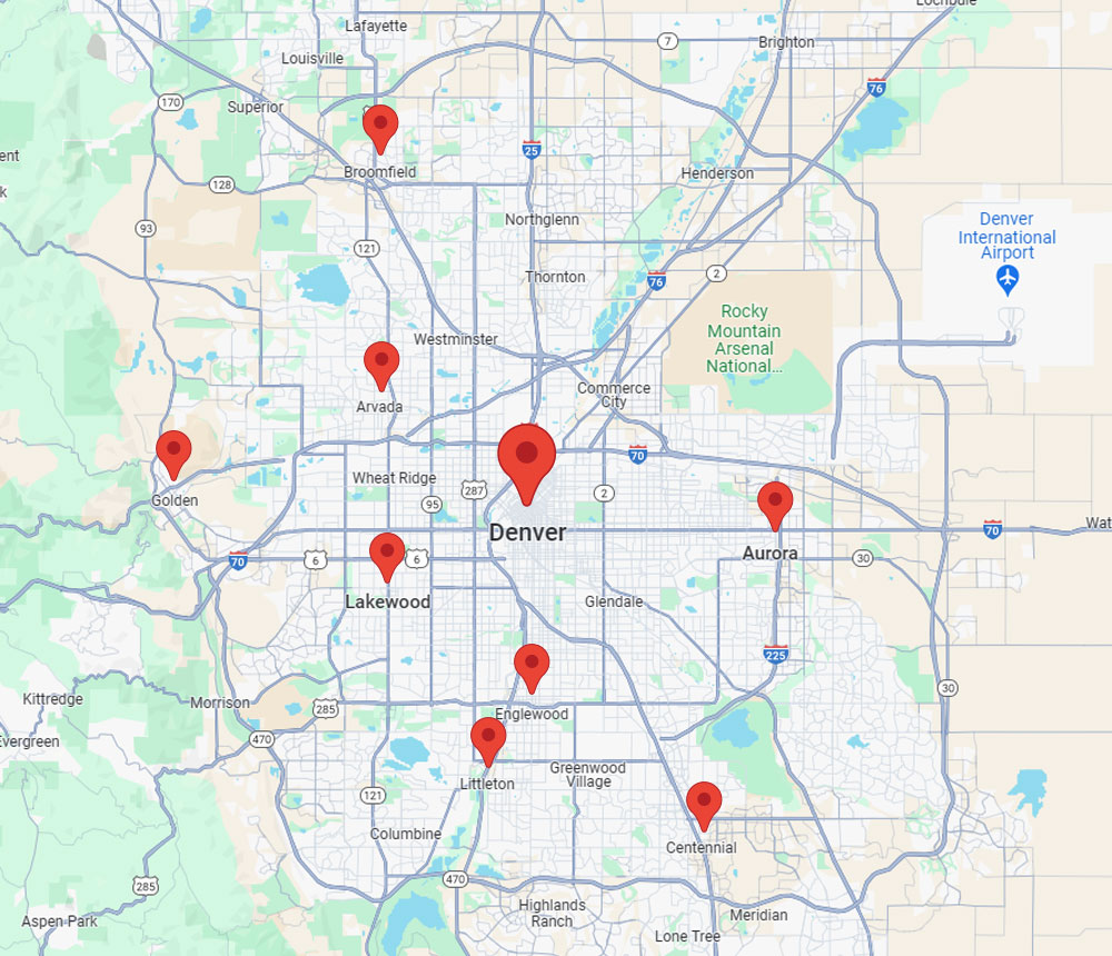 Service Areas - Decks For Denver